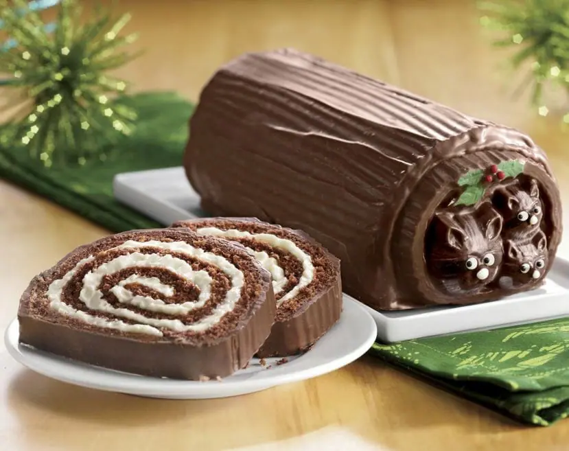 Log Roll Cake Christmas Yule Log Cake